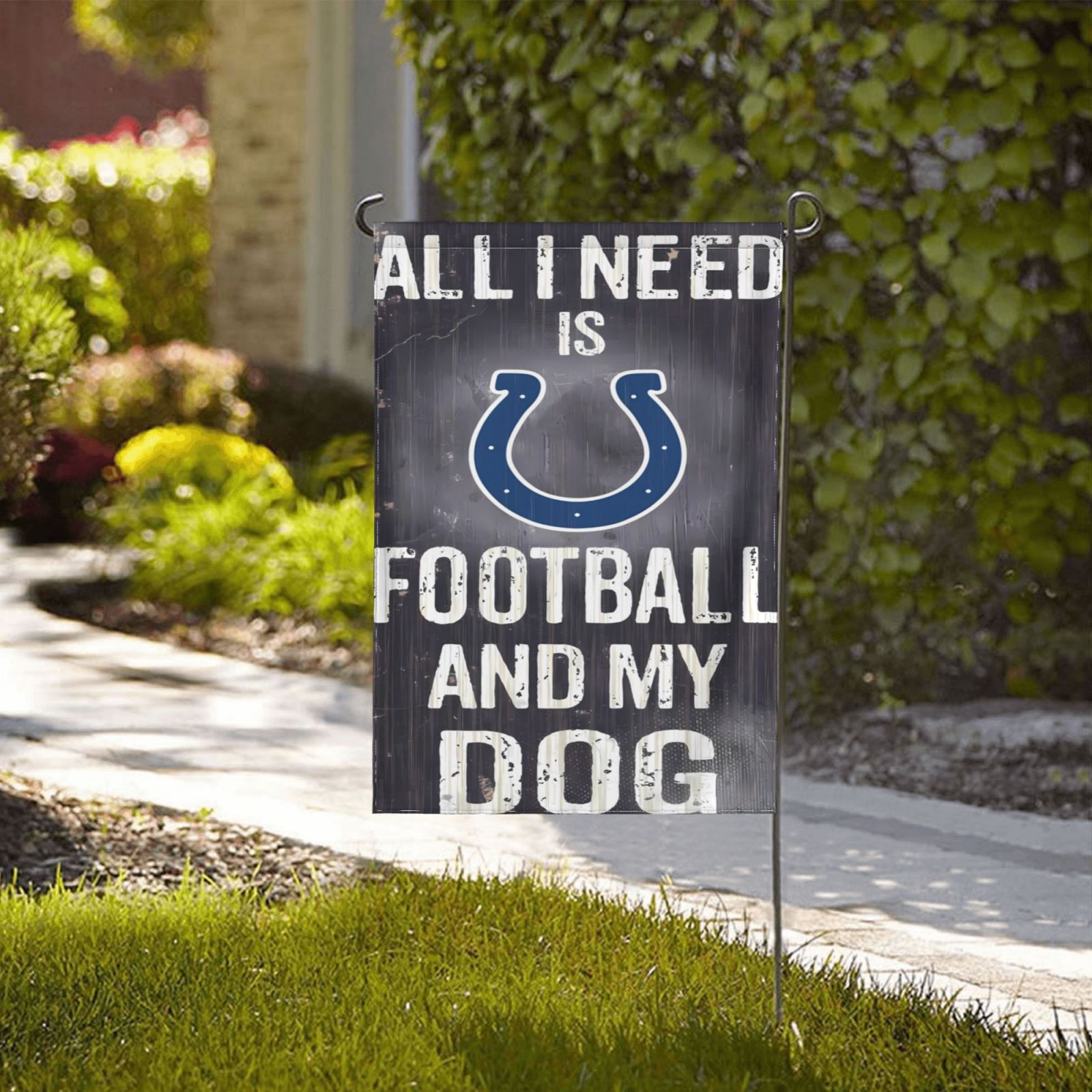 Colts Football Team Garden Flag 12.5"x18"/28"x40" Double Sided Yard ...