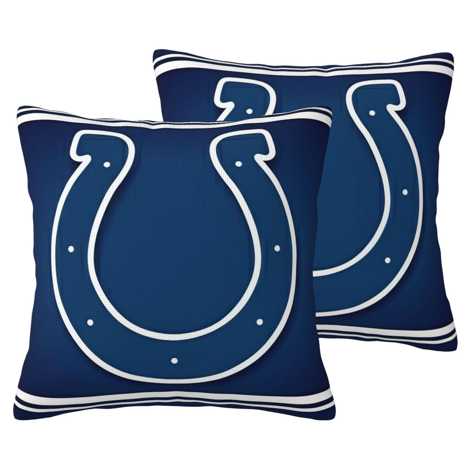 Colts Imitation Linen Pillowcase 2 Sets Football Style Pillow Cases, Cushion Cover Cozy Home ...
