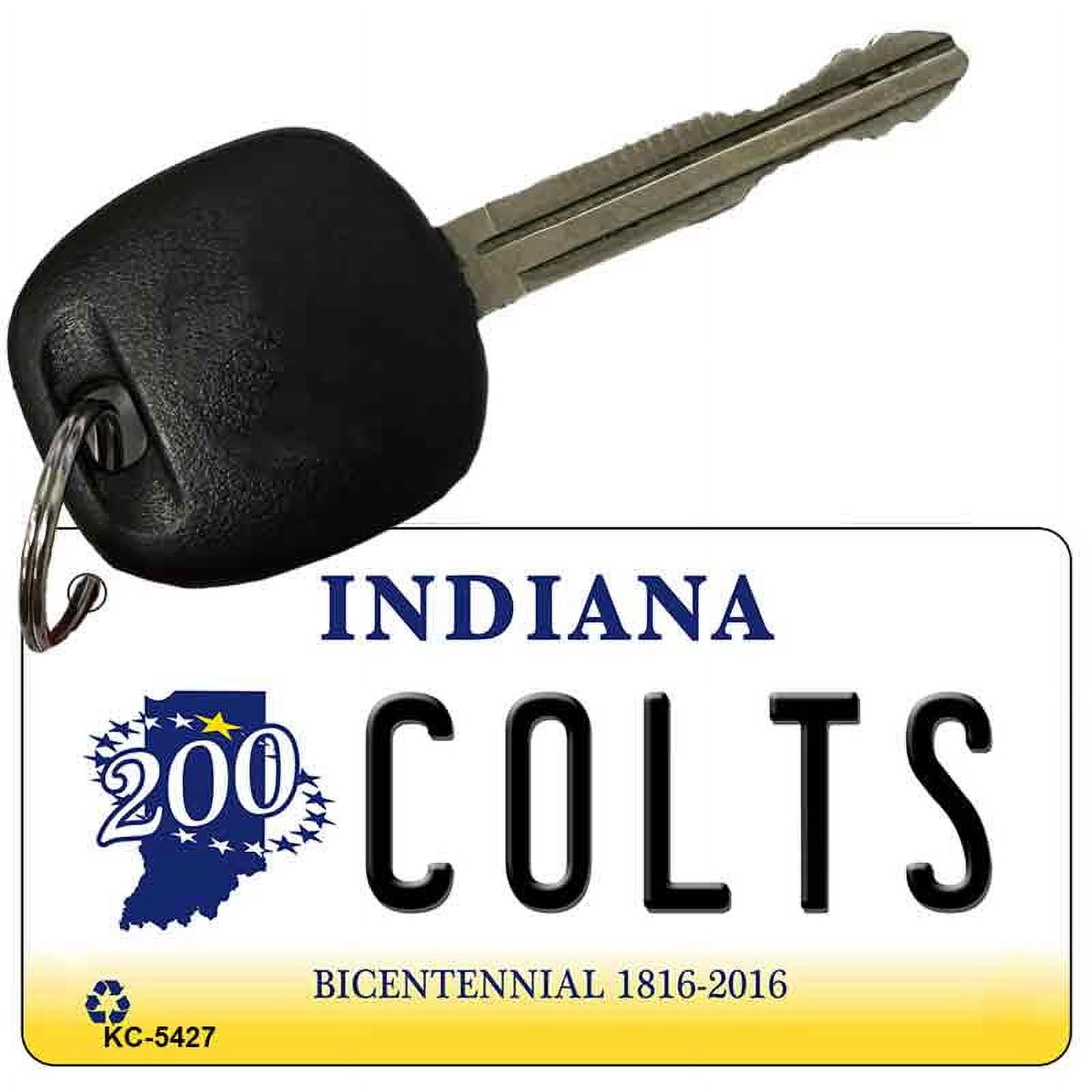 Colts Indiana State License Plate Tag Key Chain KC-5427 3" x 1.5" Key ...