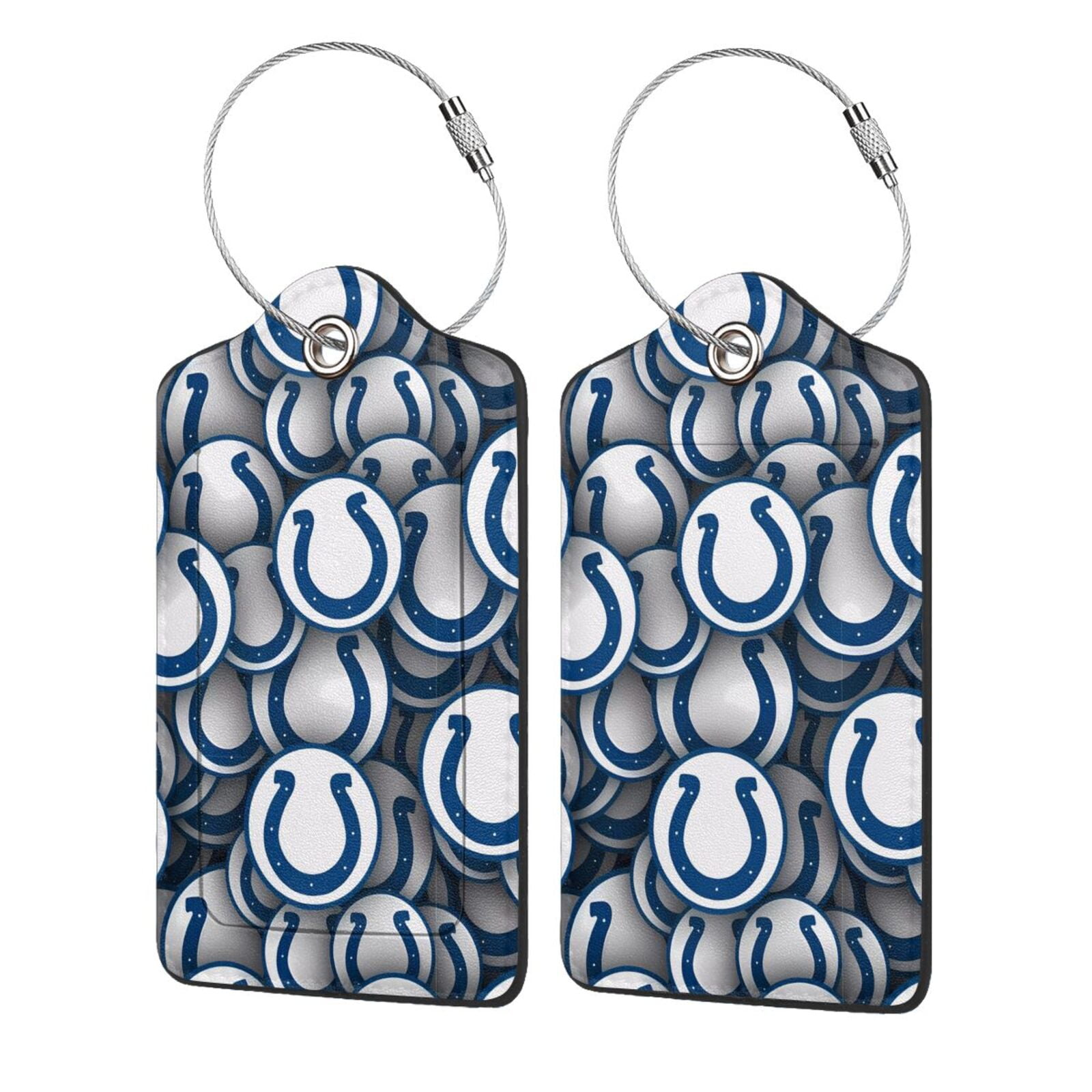 Colts Leather Luggage Tag Leather Suitcase Baggage Tags Luggage Tag ...