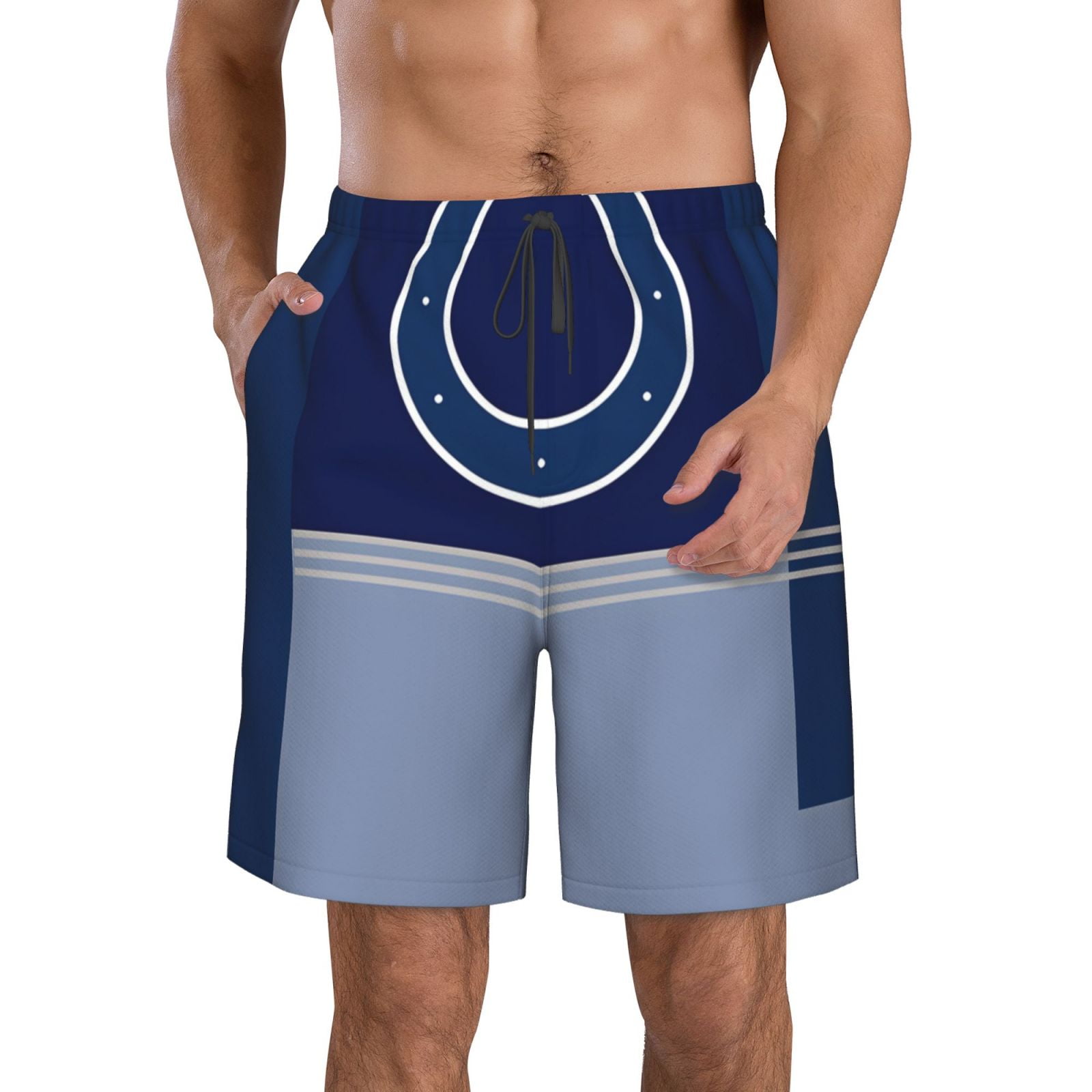 Colts Men's Beach Shorts Football Team Shorts Casual Surf Swim Trunks ...