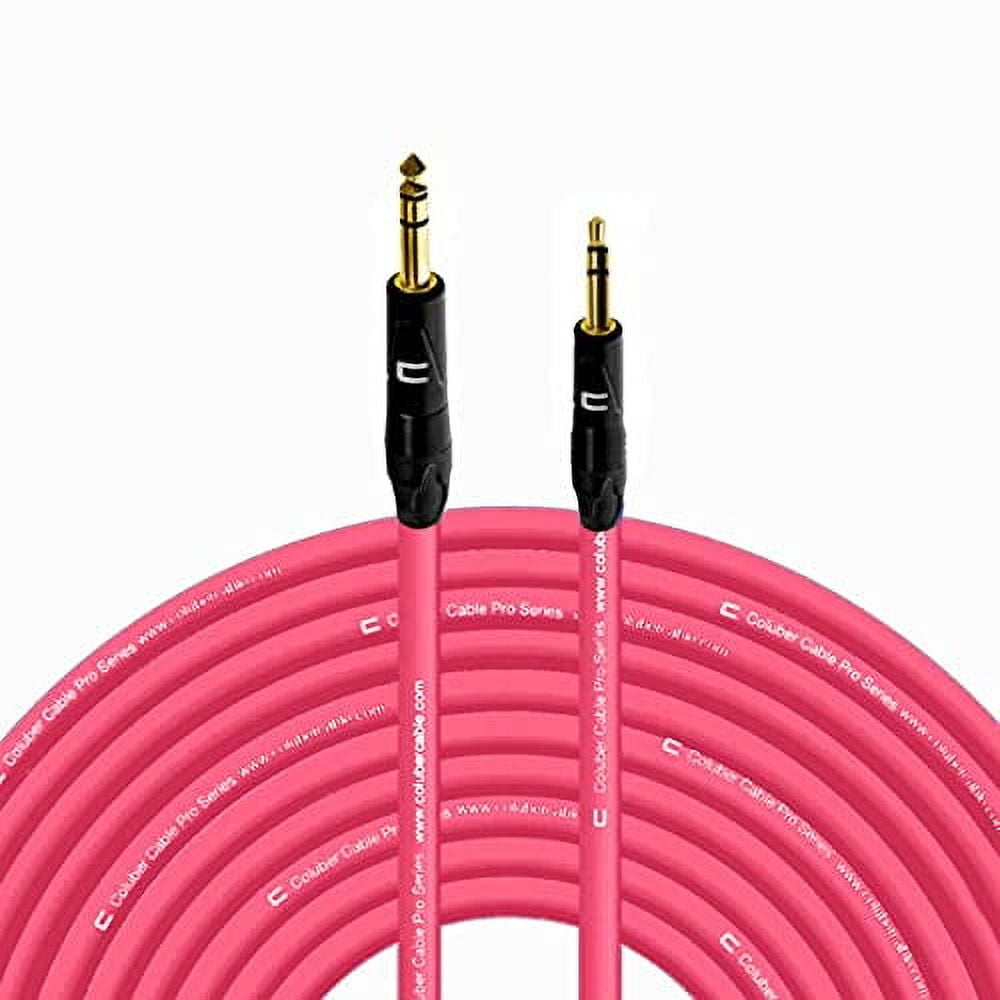 Coluber Cable 1/4" Balanced TRS Male to 3.5 TRS Male 100ft Audio ...
