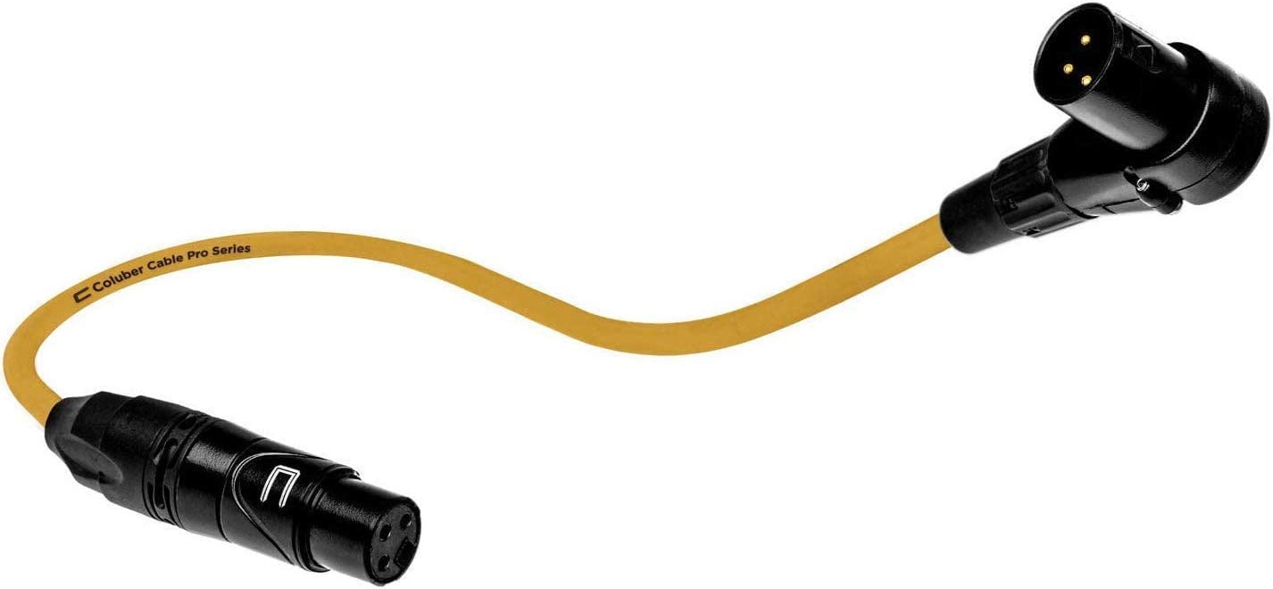 Coluber Cable Balanced XLR Cable Right Angle Male to Straight Female ...