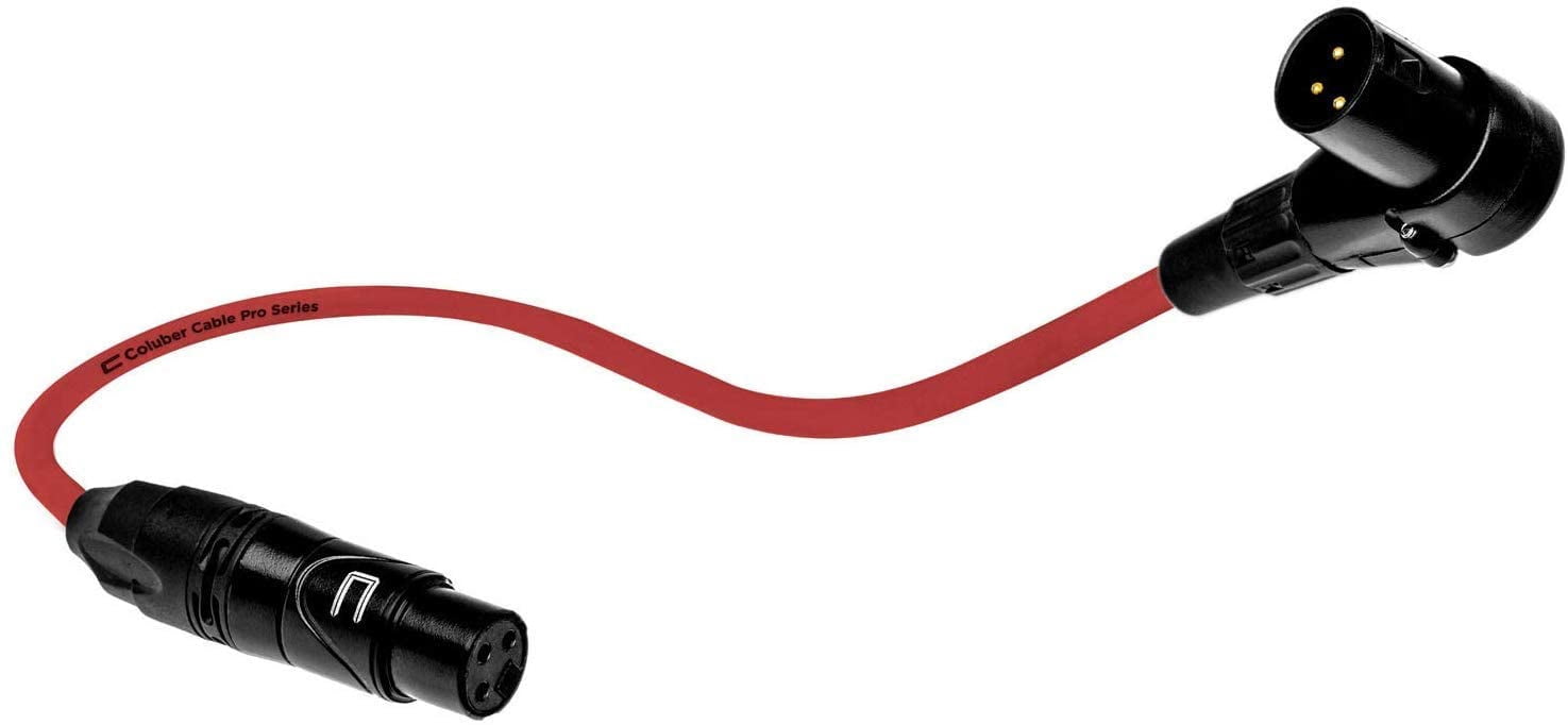 Coluber Cable Balanced XLR Cable Right Angle Male to Straight Female ...