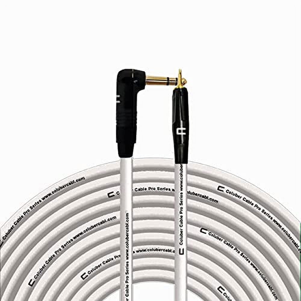 Coluber Cable Right Angle 1/4" TRS to 3.5 TS Male Pro 3-Pin Audio ...