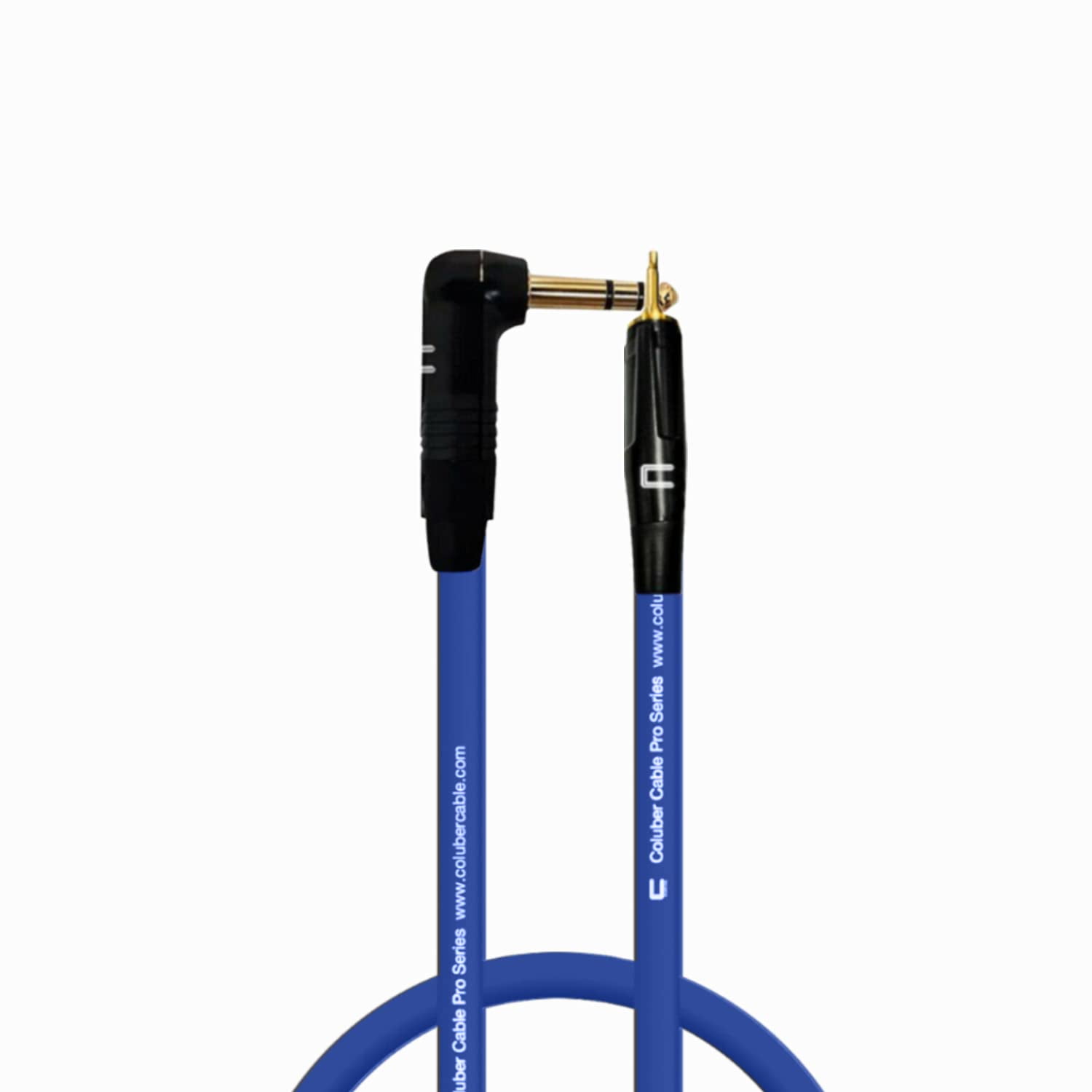 Coluber Cable Right Angle 1/4" TRS to 3.5 TS Male Pro 3-Pin Audio ...