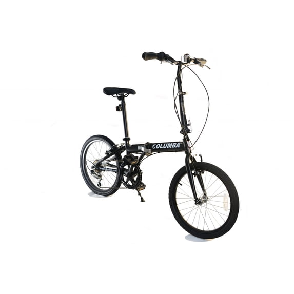 Columba, Folding Bike, PR20S1, Black with 6-Speed Shimano Shifter ...