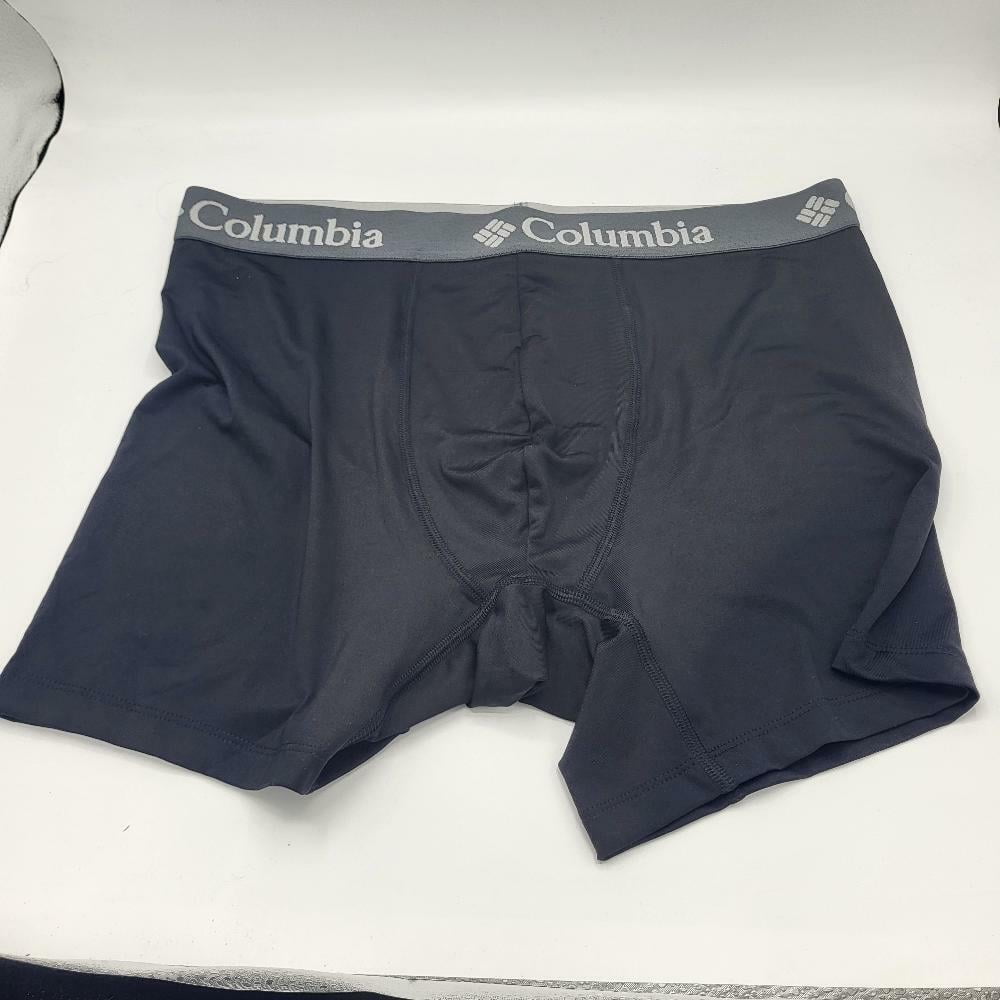 Columbia Men's 3 Pack Performance Stretch Boxer Brief, Black, Large NO ...