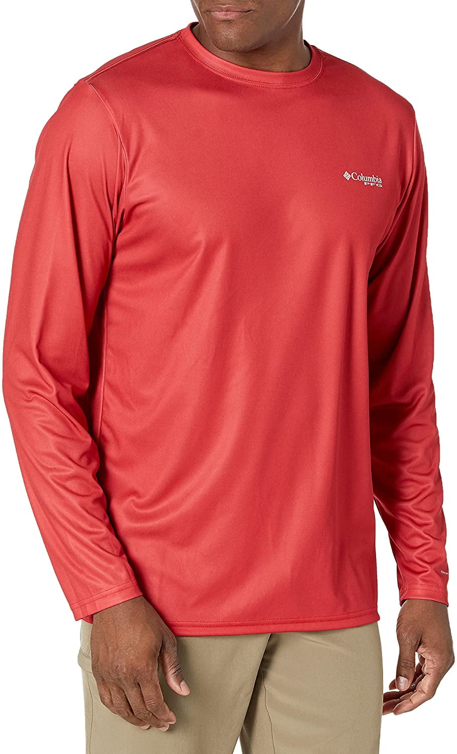 Columbia Mens Terminal Tackle PFG Patriot Long Sleeve Red Spark/Bass ...