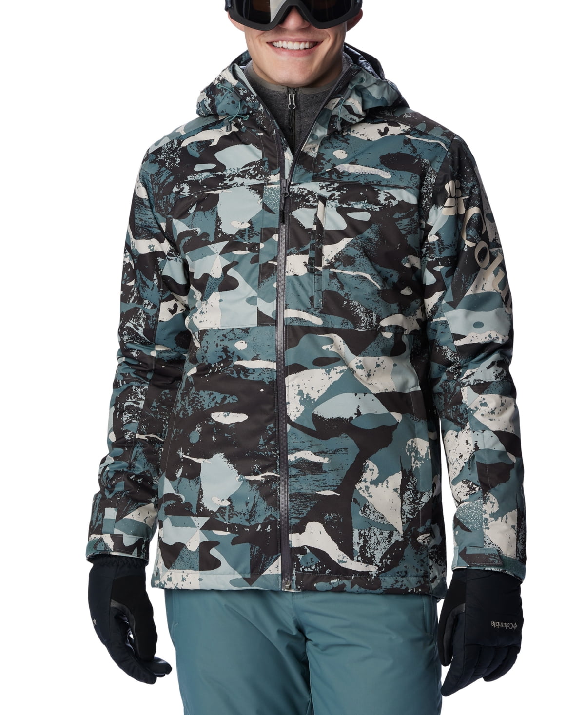 Columbia Mens Timberturner II Metal Geoglacia Green Camo Ski Jacket XXL ...