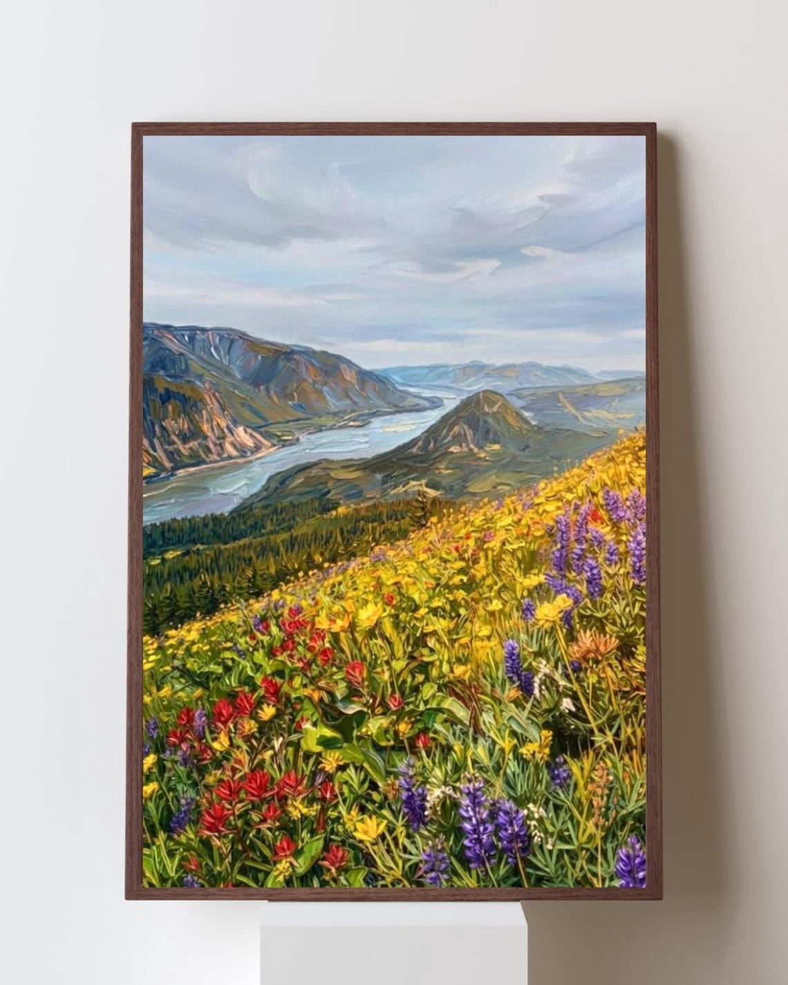 Columbia River Gorge Art Dog Mountain Trail Washington Wildflower ...