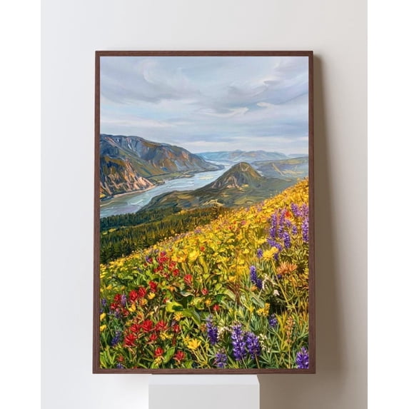Columbia River Gorge Art Dog Mountain Trail Washington Wildflower ...