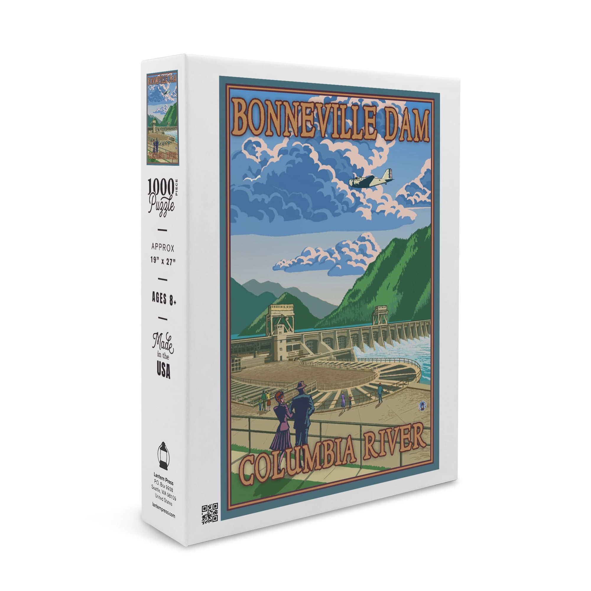 Columbia River Gorge, Bonneville Dam (1000 Piece Puzzle, Size 19x27 ...
