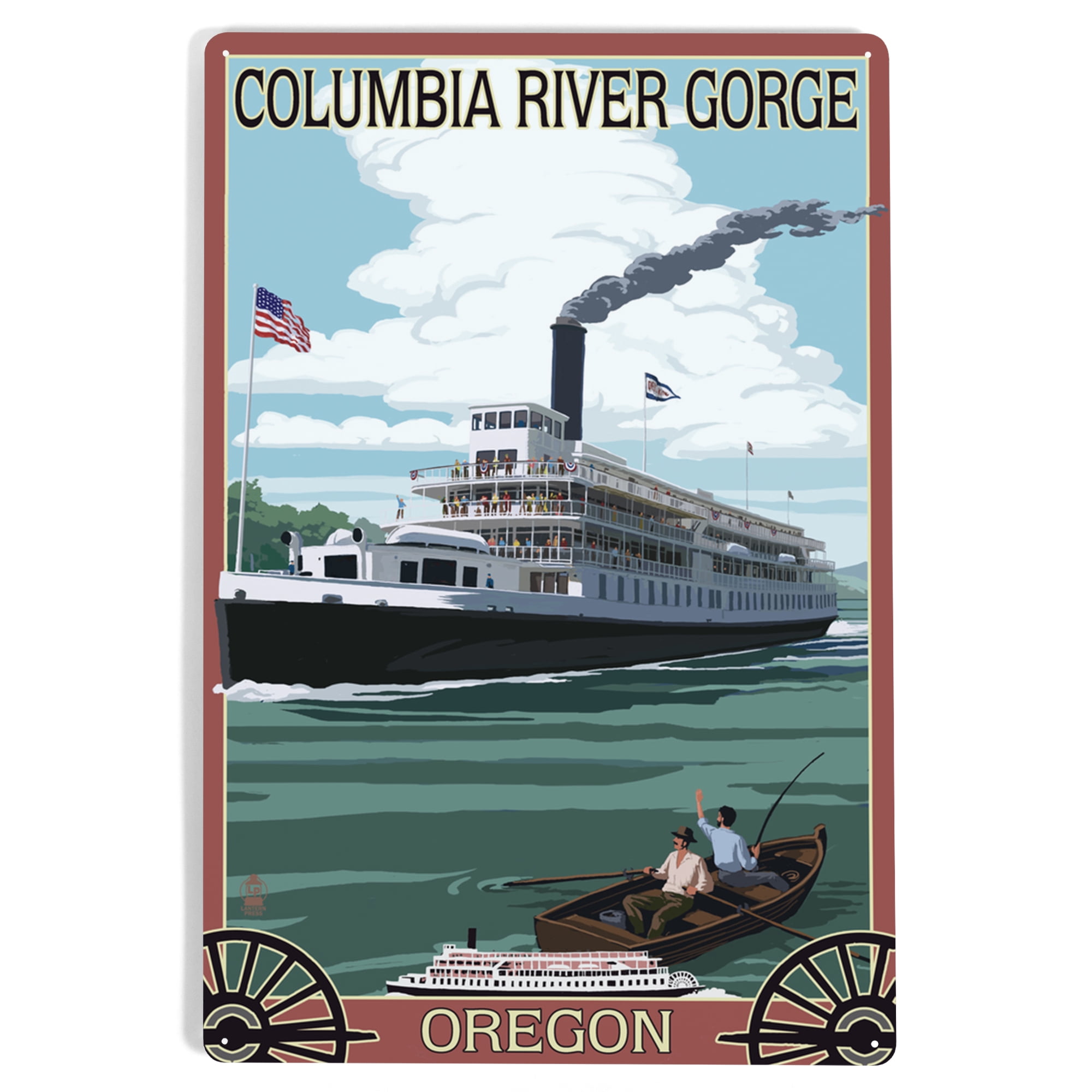 Columbia River Gorge, Oregon, Riverboat (12x18 Aluminum Art, Indoor ...