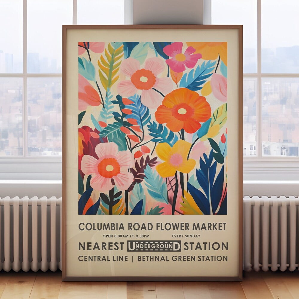 Columbia Road Flower Market Matisse floral print vintage botanical wall ...