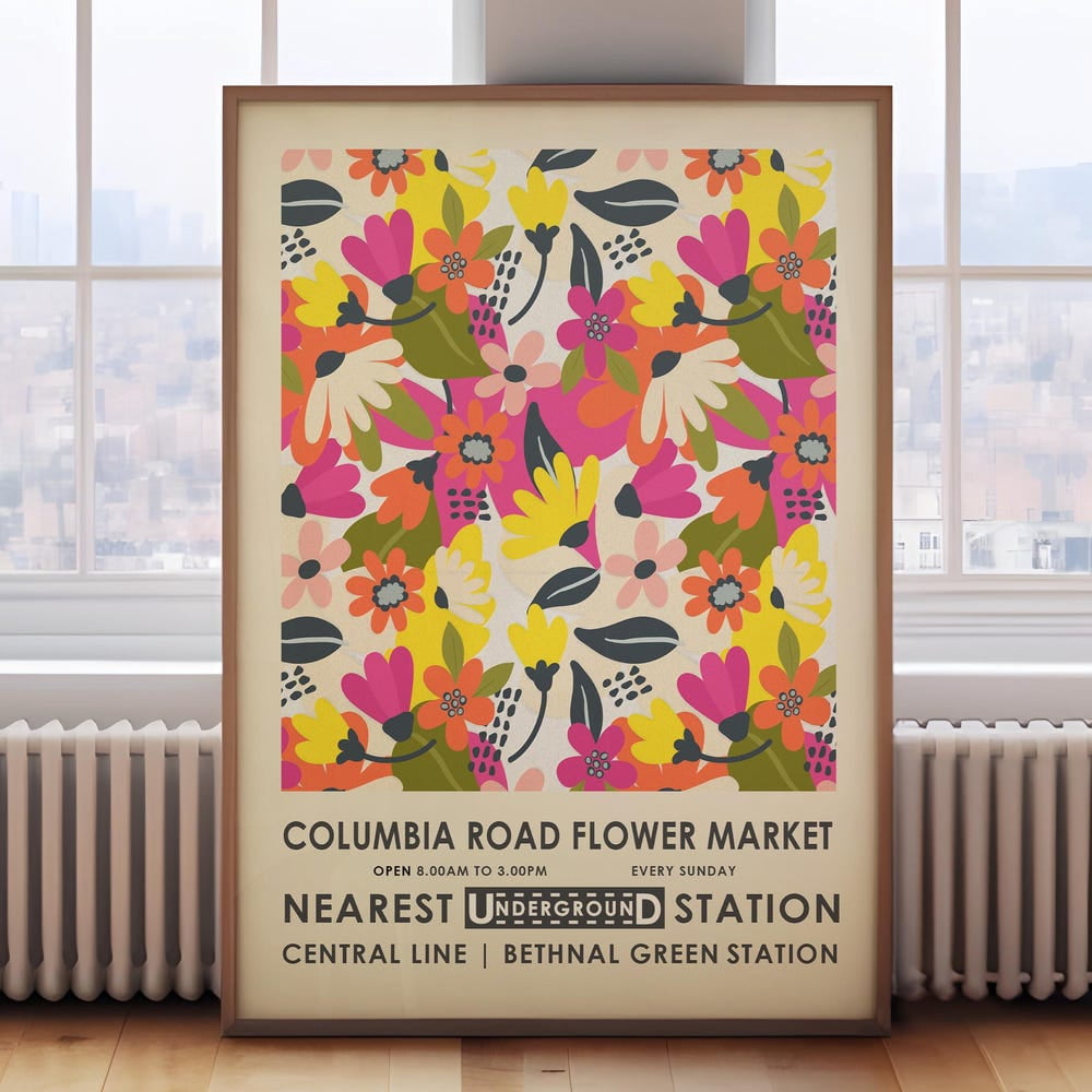 Columbia Road Flower Market William Morris print vintage botanical wall ...