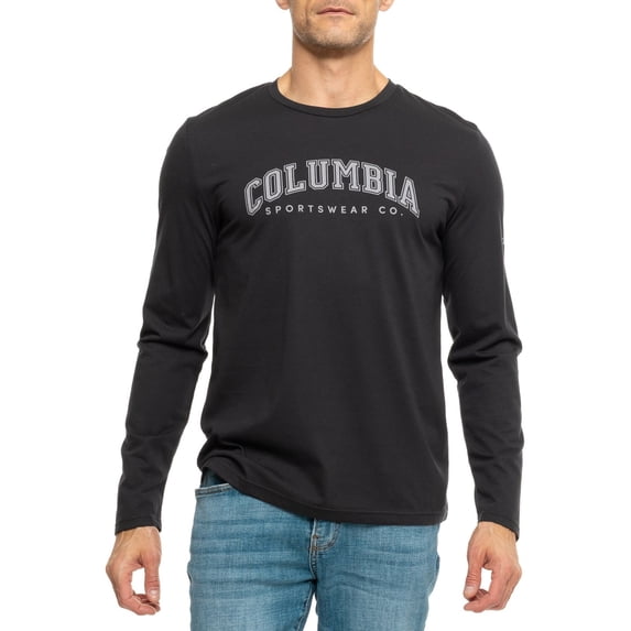 Columbia Sportswear Long-Sleeve Graphic Logo Lounge T-Shirt (Black ...