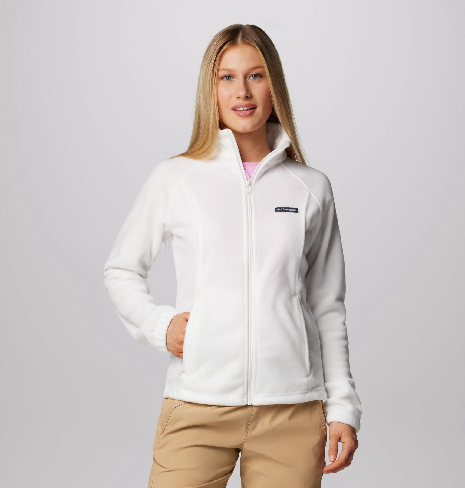 Columbia Women's Benton Springs Full Zip, Color: Sea Salt, Size: S ...