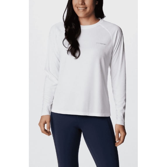 Columbia Women’s Omni-Shade 50 UPF Long Sleeve Sun Tee XL White ...