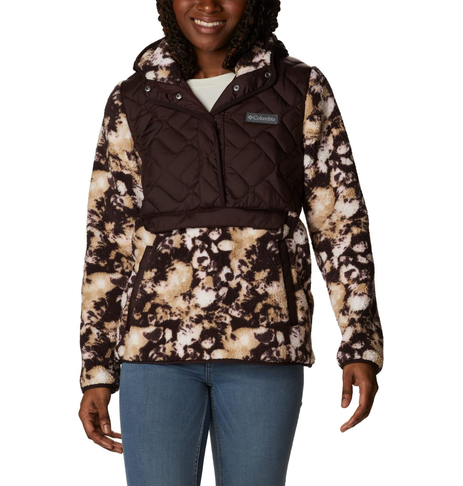 Columbia Women's Sweet View Fleece Hooded Pullover, New Cinder/New ...