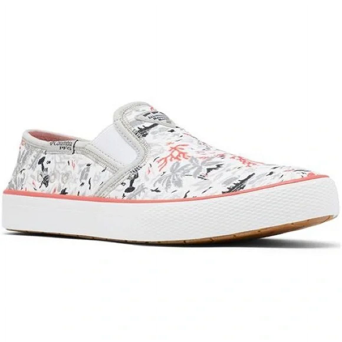 Columbia Womens Slack Water PFG Slip Boat Shoe, Slate Grey/Red Coral ...