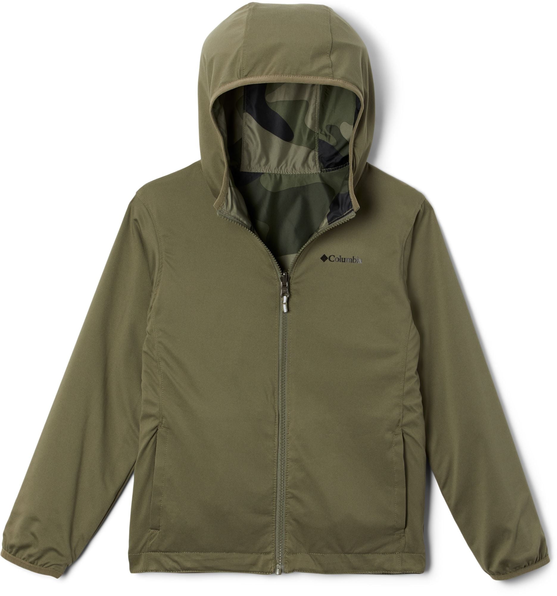 Columbia Youth Reversible Pixel Grabber Rain Jacket (Stone Green Mod Camo, XL) - Walmart.com