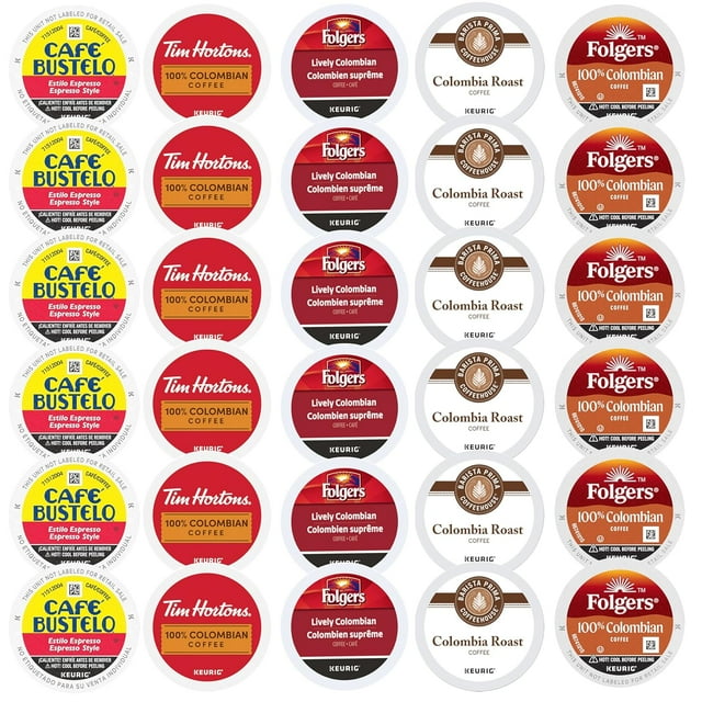 Columbian Coffee K-Cup Variety Sampler Value Pack (30ct) - Five ...