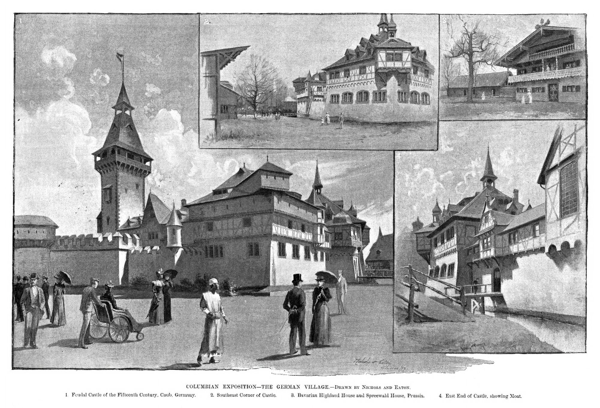 Columbian Exposition 1893. Nthe German Village Featuring A Feudal ...