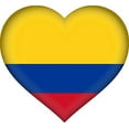 Columbian Flag Sticker Decal, (Pack of 2) Colombia Heart, Bandera de ...