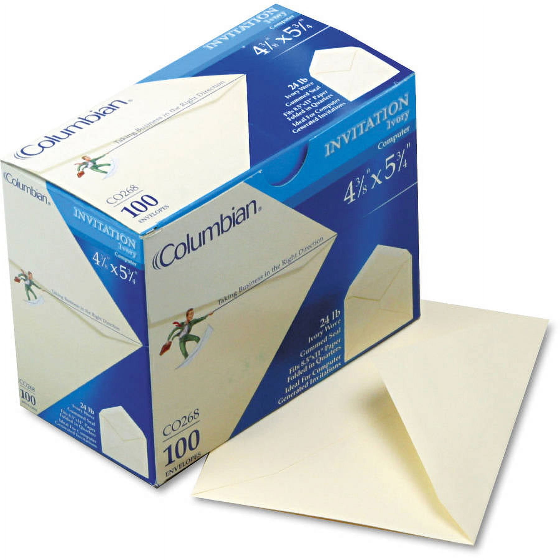 Columbian Woven Invitation Envelopes, Box of 100 - Walmart.com