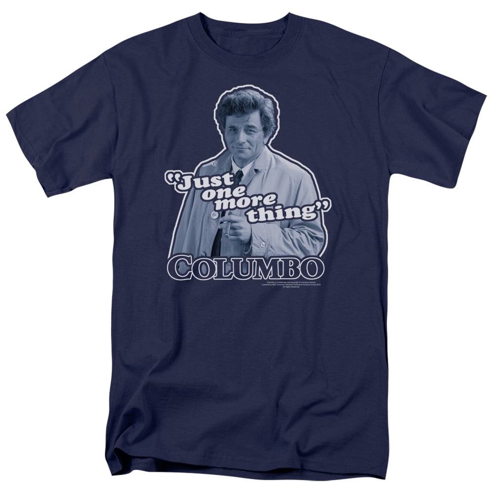 Columbo Just One More Thing Mens Short Sleeve Shirt NAVY - Walmart.com