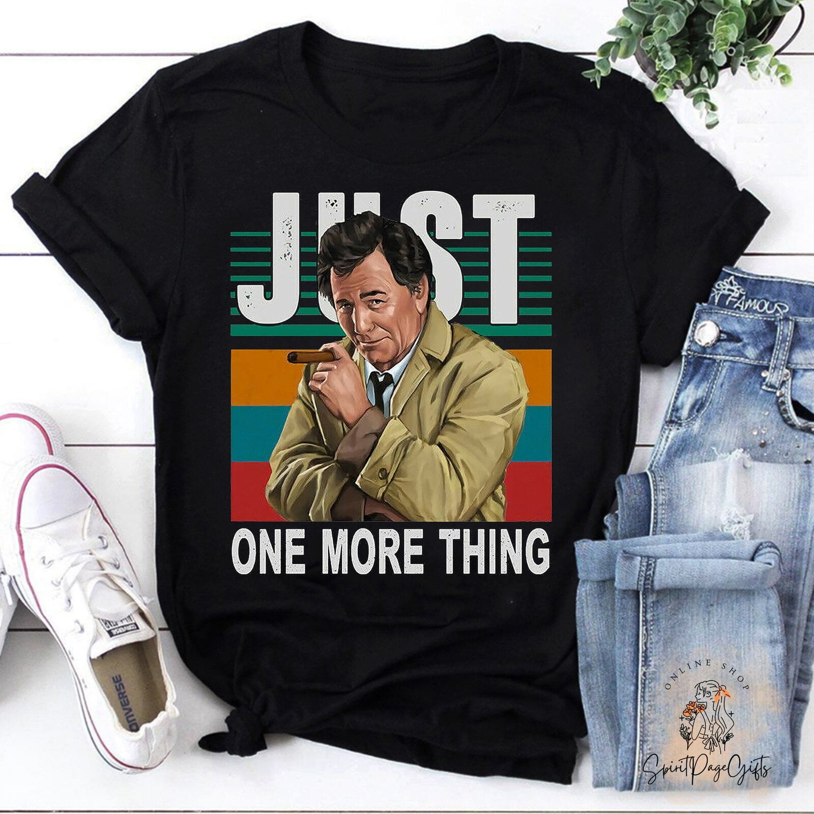 Columbo Just One More Thing Vintage T-Shirt, Detective TV Series Shirt ...