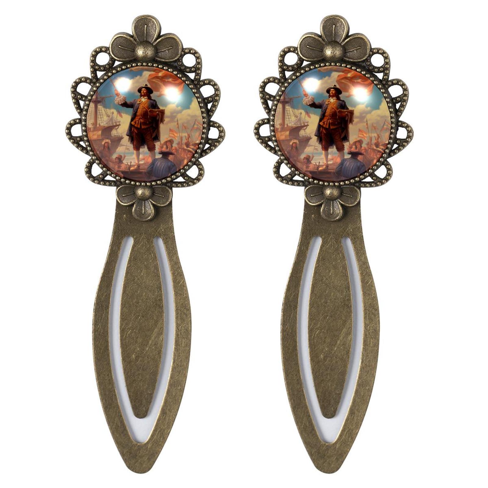 Columbus Day Book Marks and Accessories: Vintage Copper-Colored Lace ...