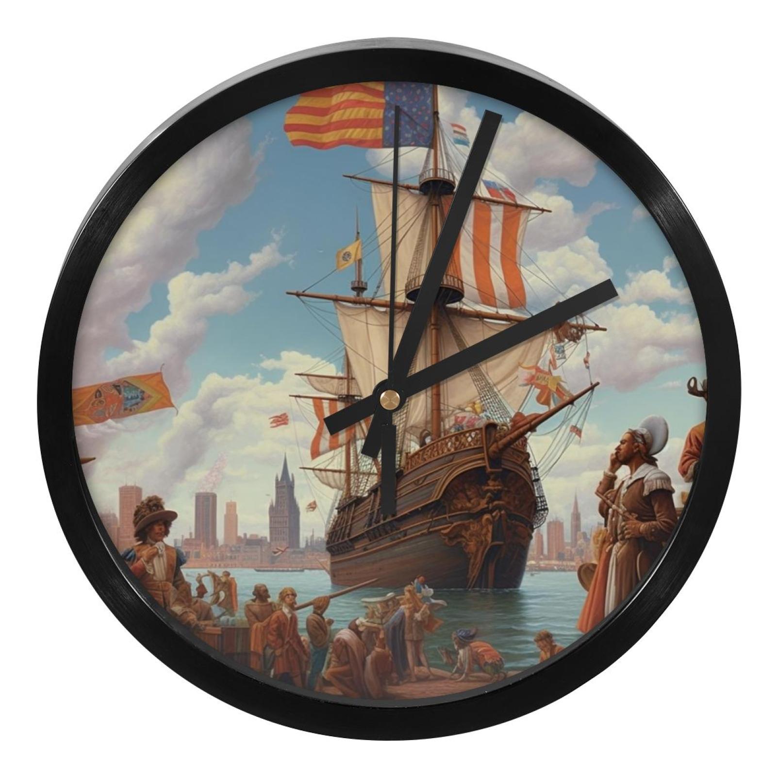 Columbus Day Modern Wall Clock | Precise Quartz Movement | Mother's Day ...