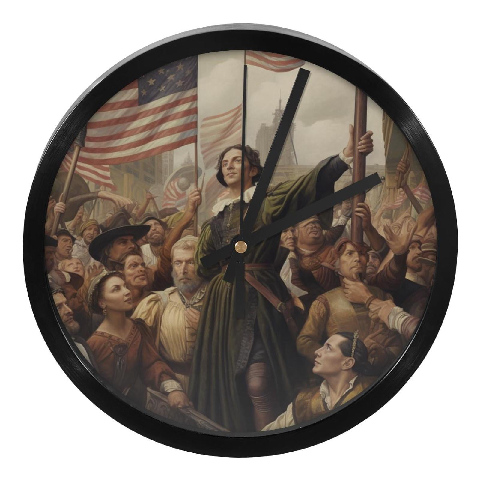 Columbus Day Wall Clock with Precise Quartz Movement for Offices ...