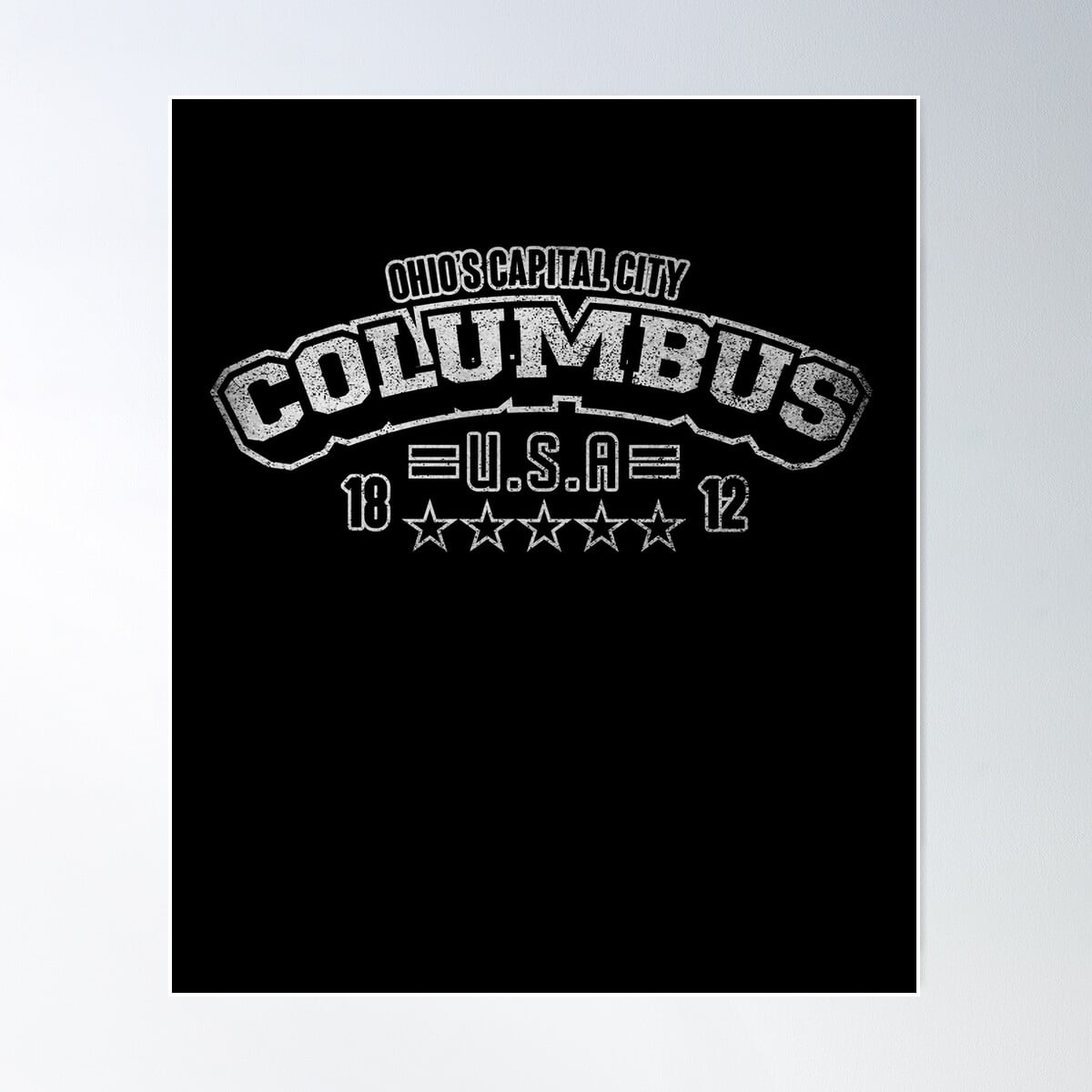Columbus, Ohio'S Capital City Poster Wall Art, Modern Wall Decor For ...
