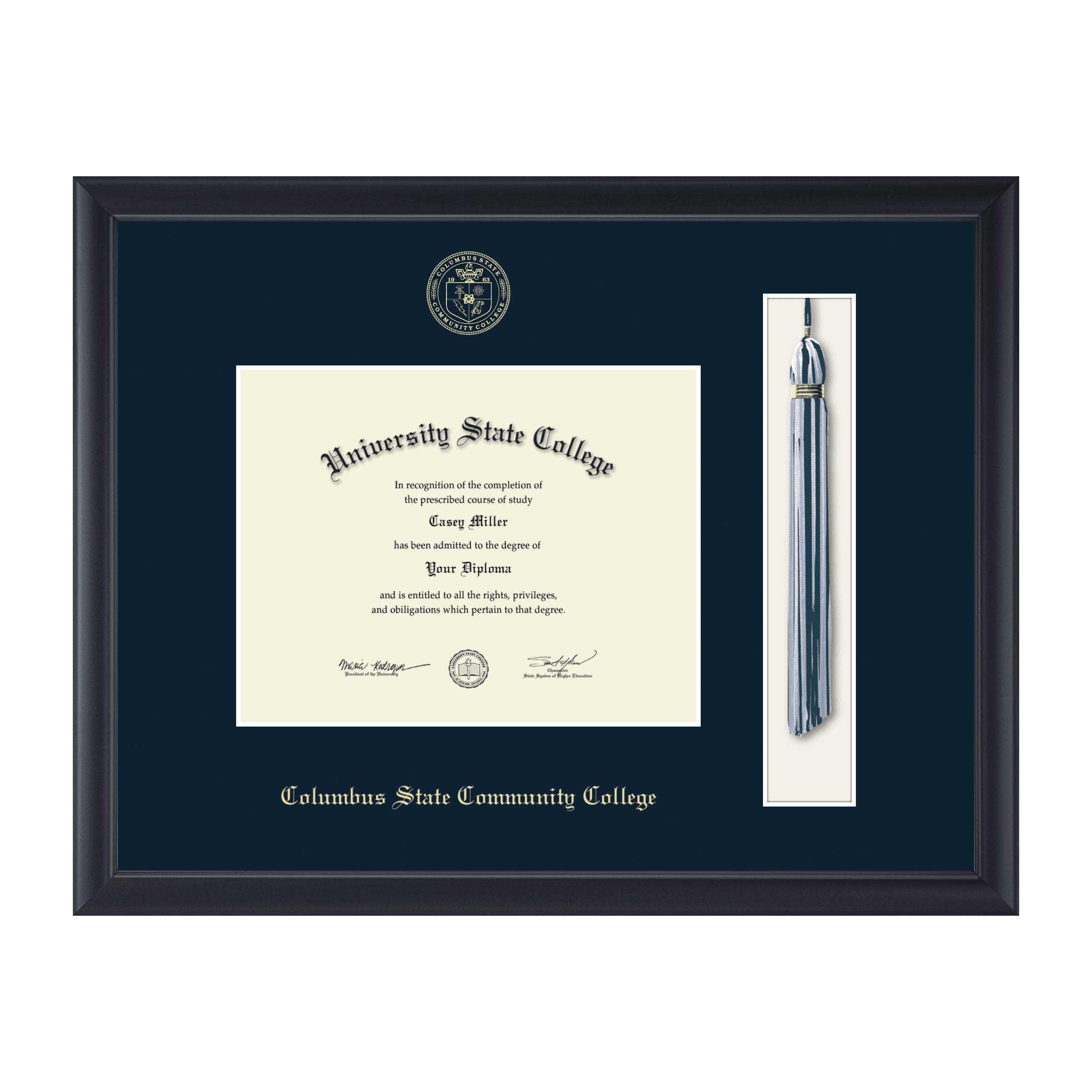 Framerly - CSCC Tassel Diploma Frame In Black Moulding - Walmart.com
