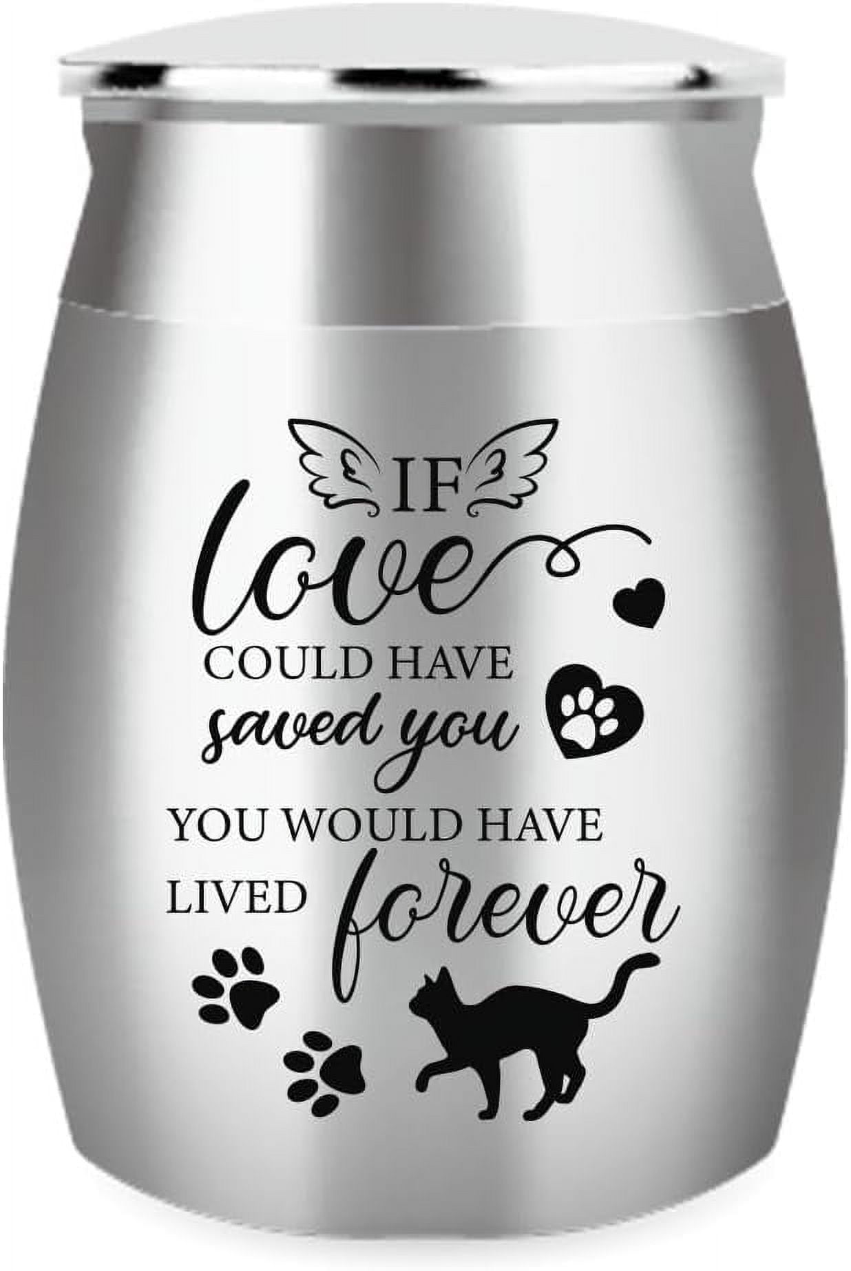 Column Mini Stainless Steel Urn for Human Pet Ashes Small Cremation Urn Memorial Keepsake Ash ...