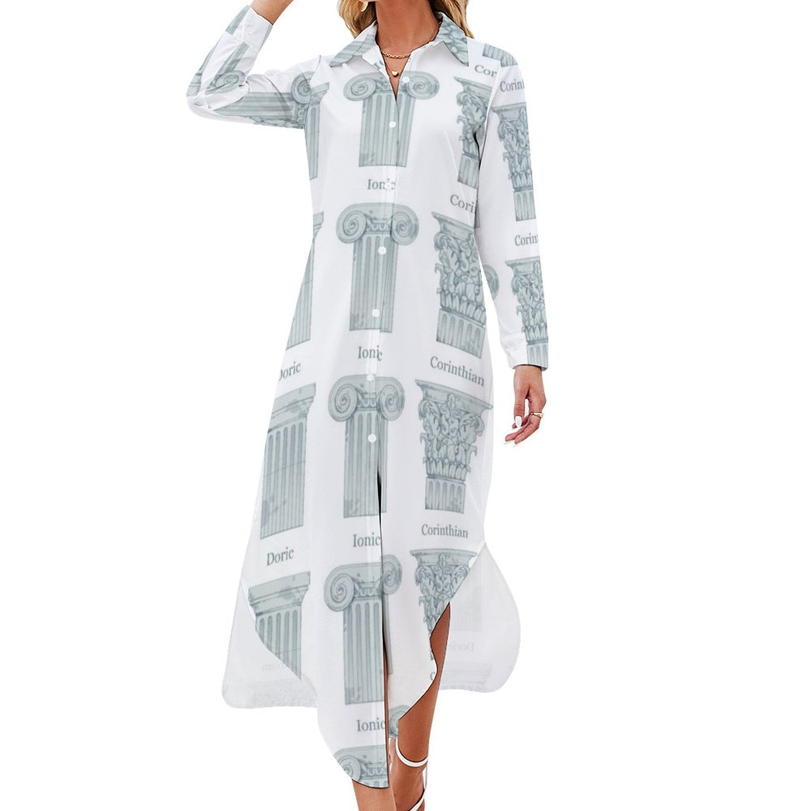 Column Orders - Slate Long Sleeved Shirt Dress Bride dresses african ...