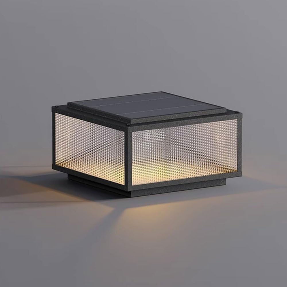 Column Pedestal Light Yard Column Lights with Frosted Glass Outdoor ...