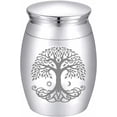 Column Zinc Alloy Cremation Urn with Velvet Packing Pouches Polishing ...