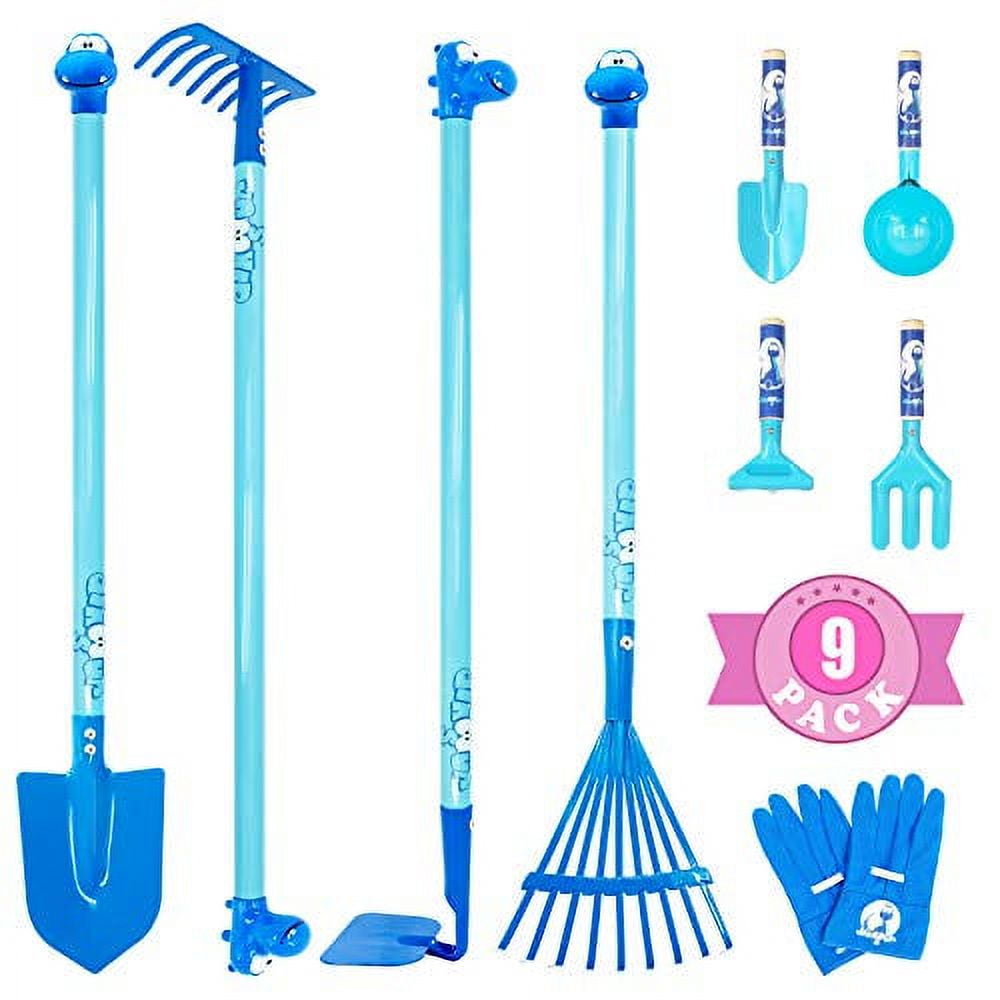 Colwelt 9PCS Kids Garden Tool Set, Kids Garden Tall Tool Set with Real ...