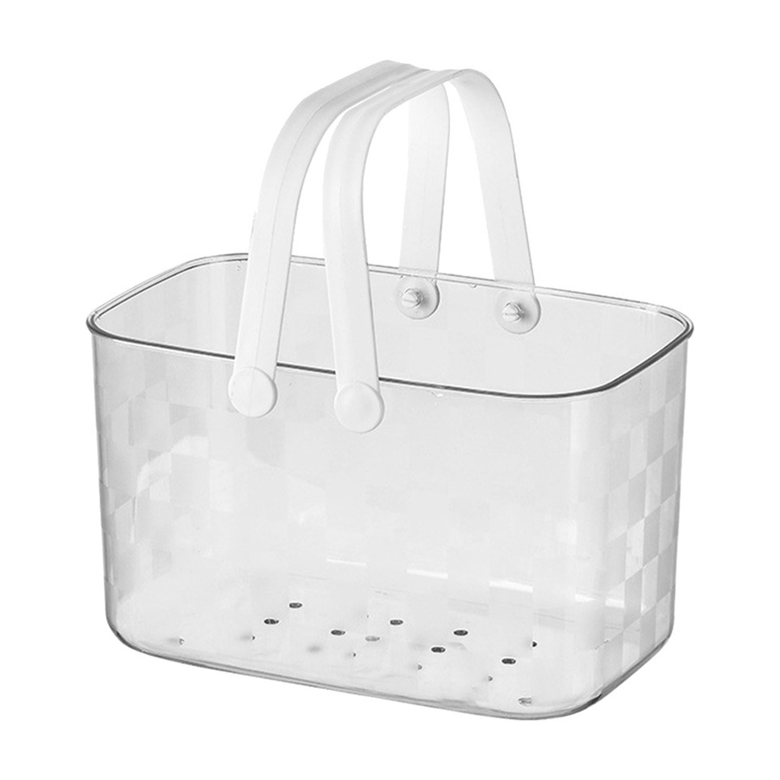 Com1950S Transparent Bath Hollow Bin Shower Basket Small Plastic ...