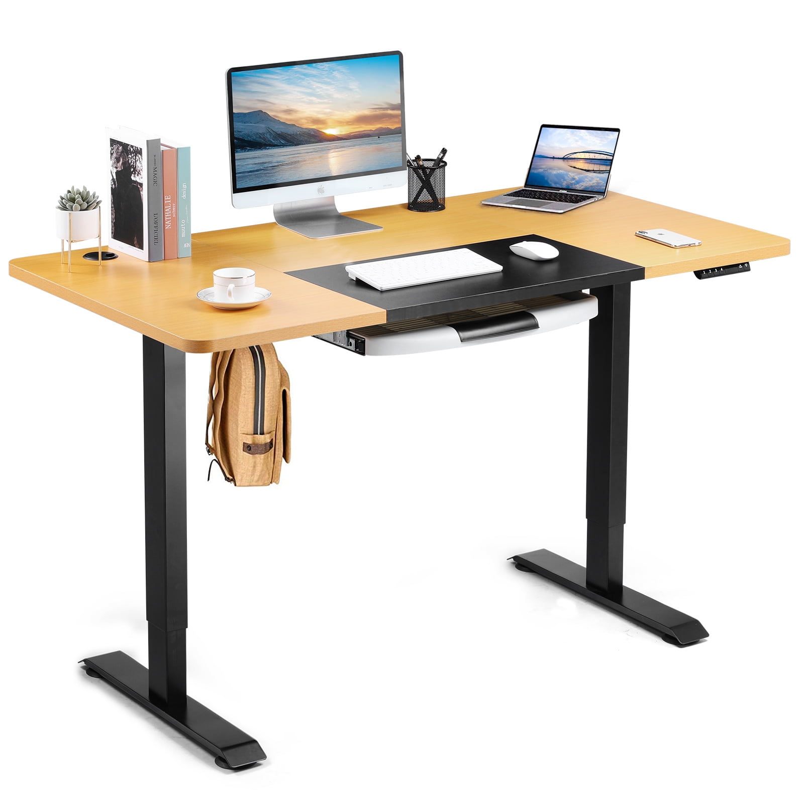 ComHoma Electric Standing Desk Height Adjustable 55 x 27 Inch Stand Up ...