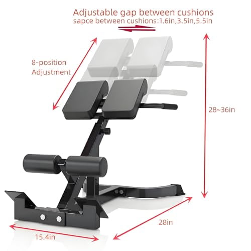 ComMax Roman Chair Back Hyperextension Bench Adjustable Back Exercise ...