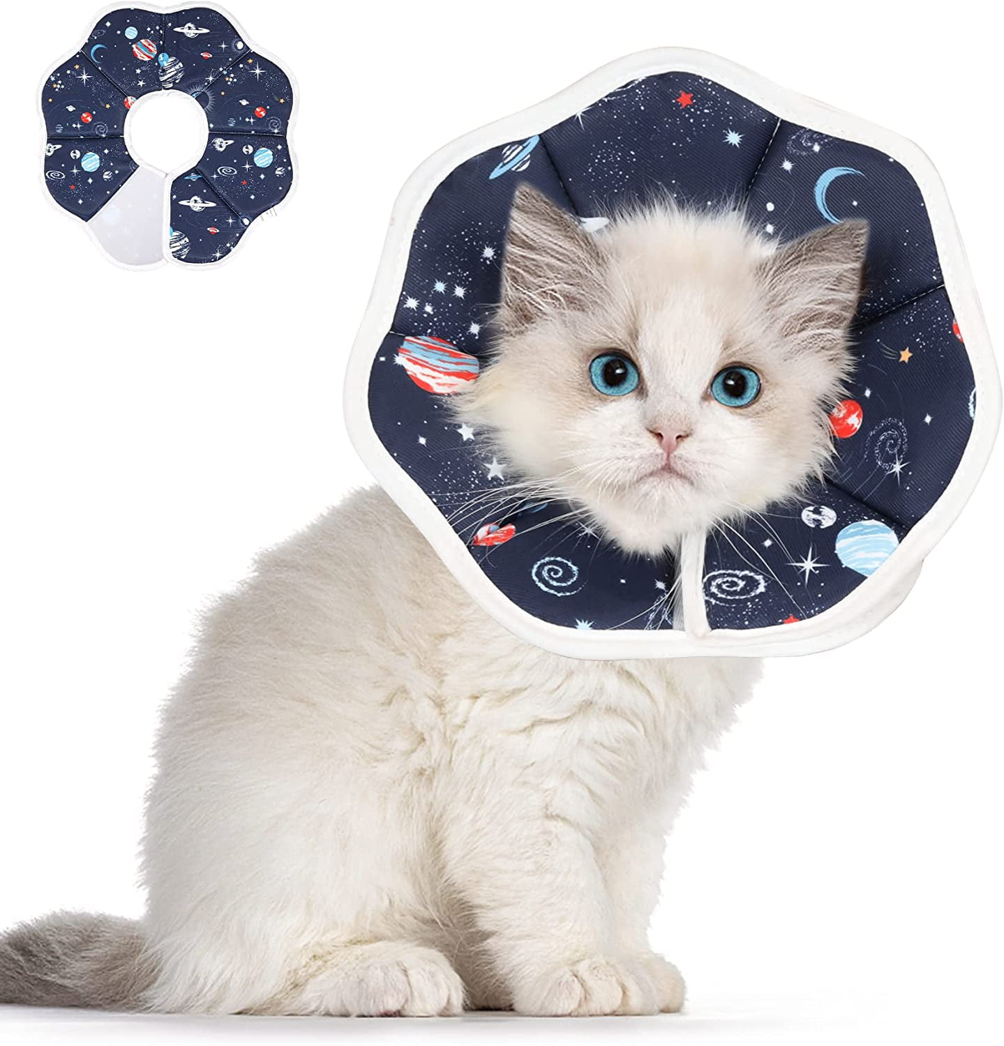 ComSaf Cat Recovery Collar, Adjustable Cone Collar for After Surgery ...