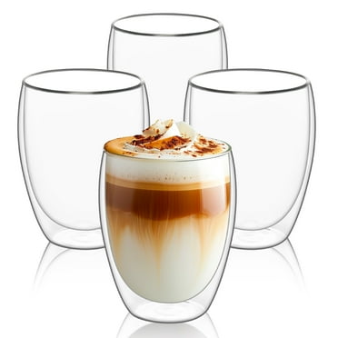Kaffe Double Wall Small Glass Espresso Cups, 3oz, Set of 2 - Walmart.com