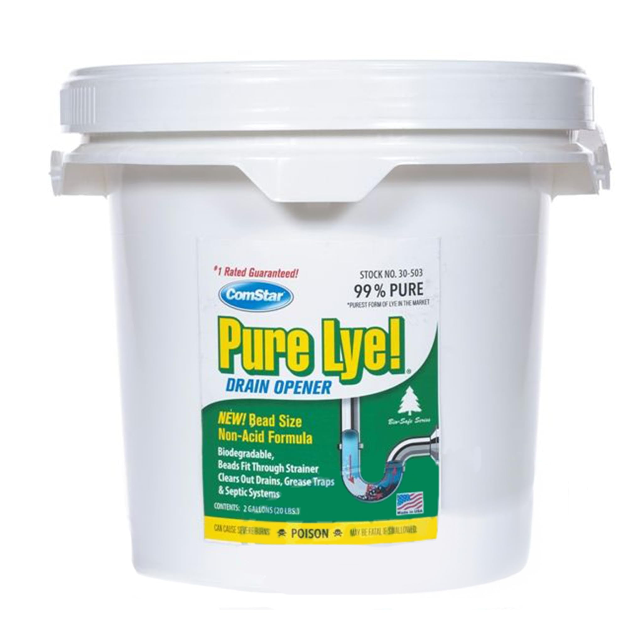 ComStar Pure Lye, 99% Pure Sodium Hydroxide Beads, Eco-Friendly ...