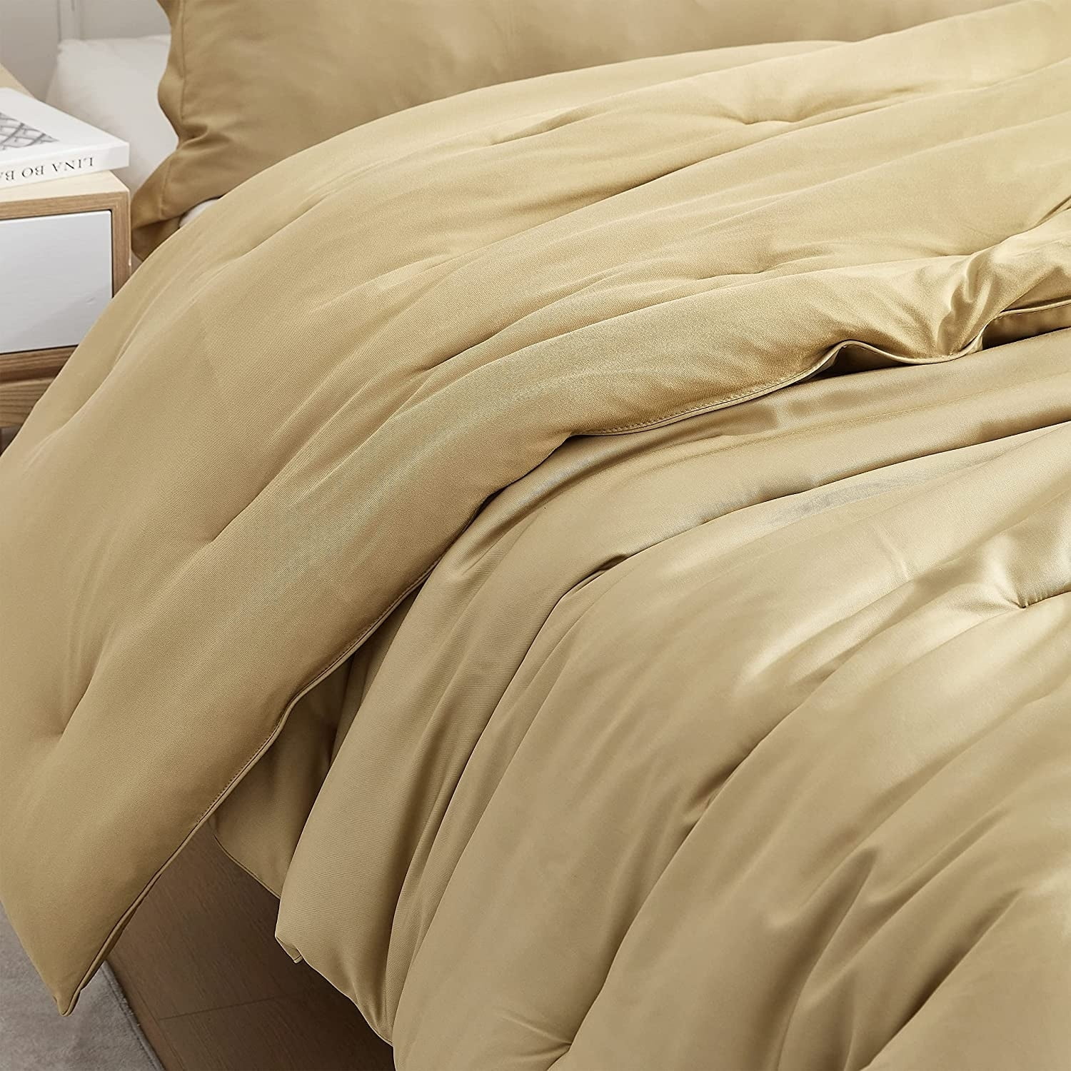 Coma Inducer Butter - ® Oversized Cooling Comforter Set - Gold Taupe ...
