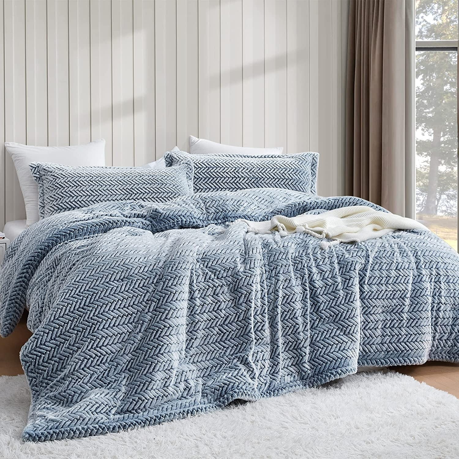 Coma Inducer Cozy Peaks® - ® Oversized Comforter Set - Chevron Frosted ...